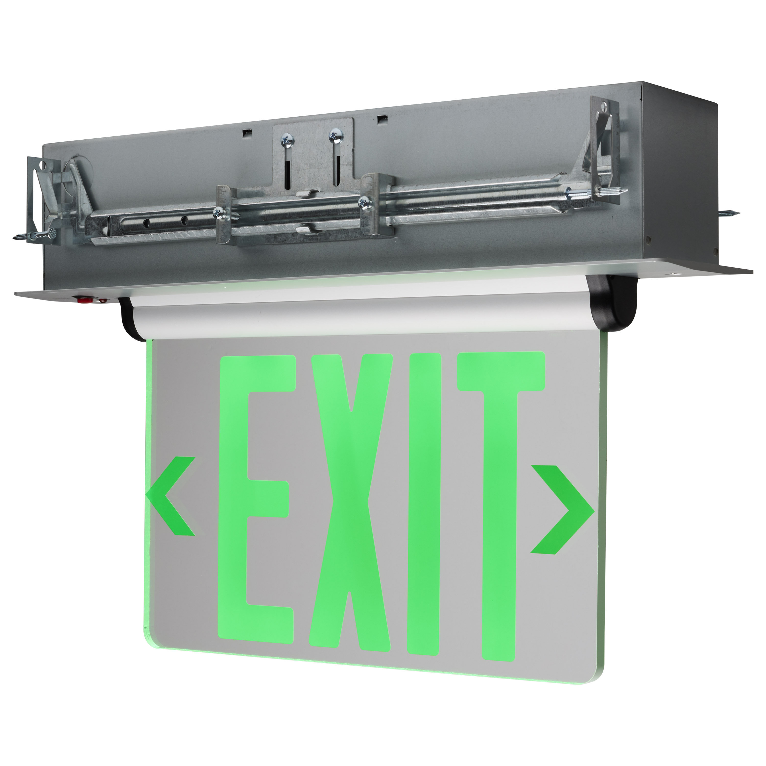 Nuvo (Clear) Edge Lit LED Exit Sign 3.14 Watts Single Face 120V/277 ...