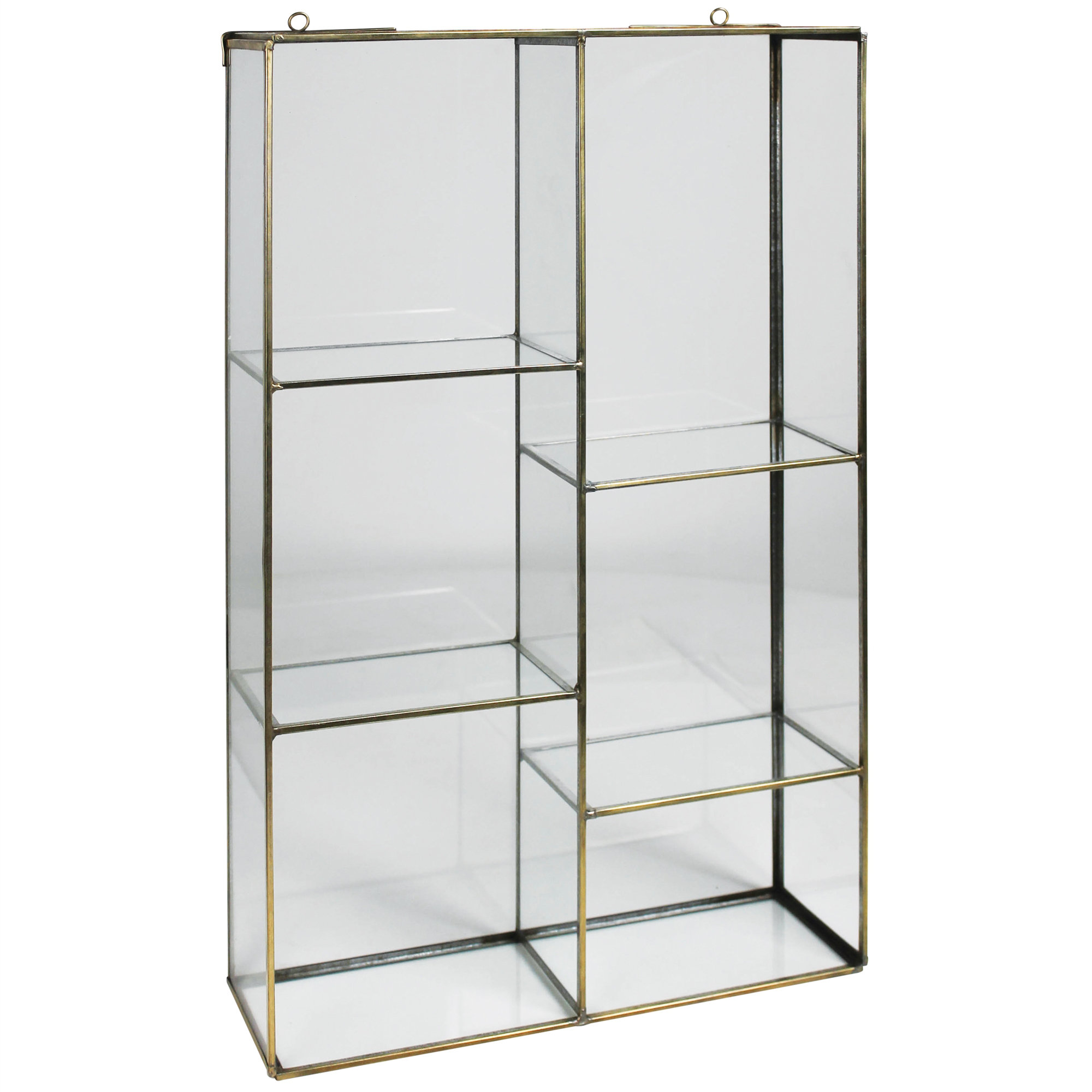 AREOhome Brass and Glass Display Wall Case | Wayfair