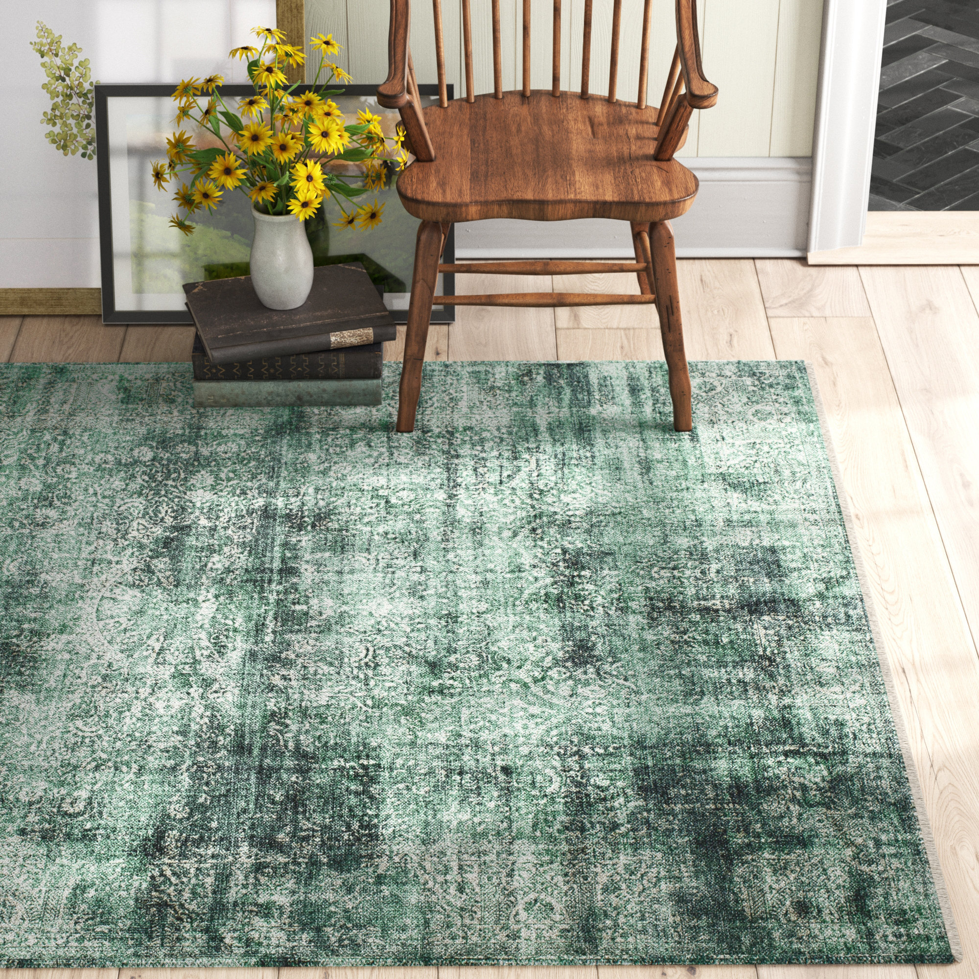 Kelly Clarkson Home Iggi Vintage Green Grooves Area Rug "& Reviews ...