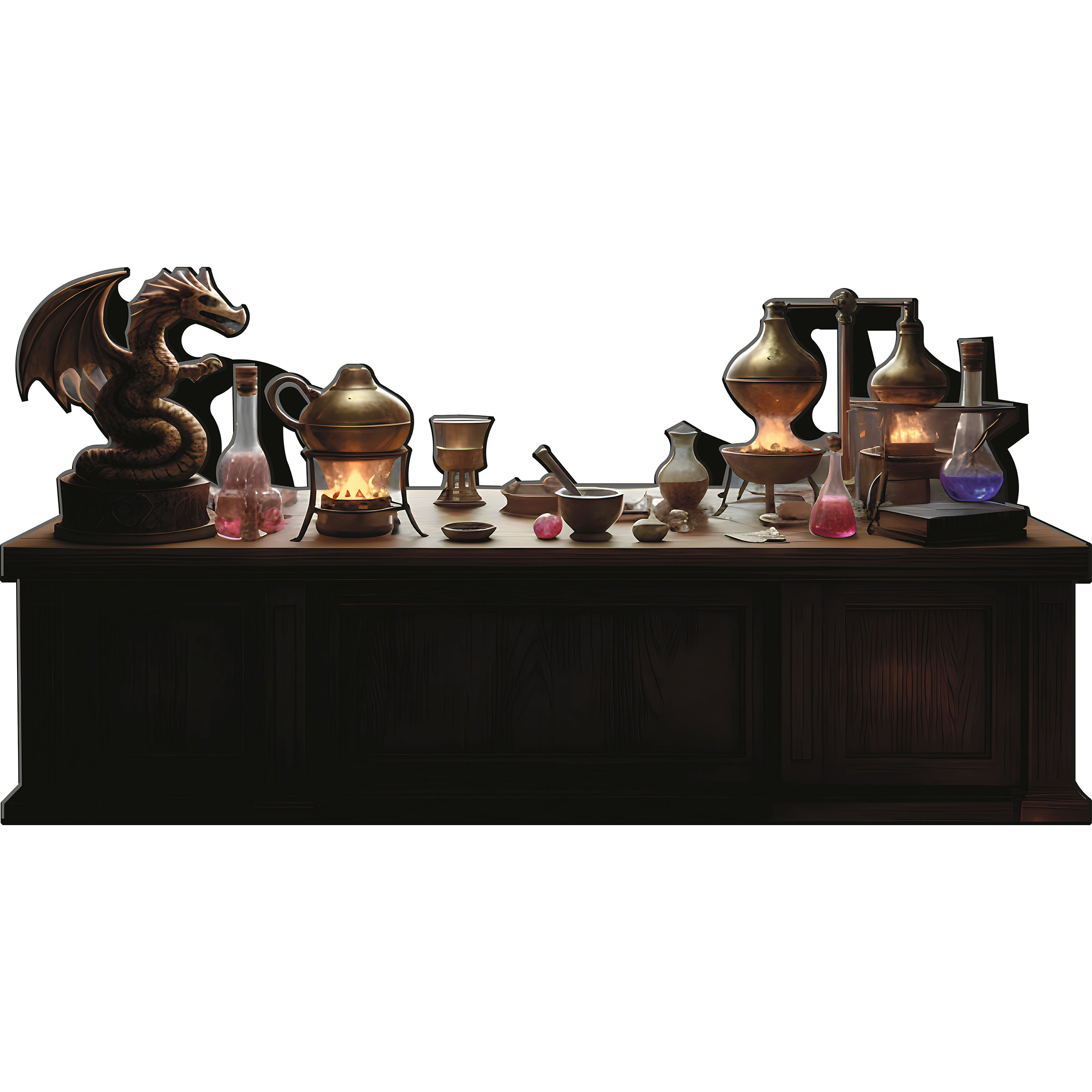 Wet Paint Printing SP13618 Medieval Fantasy Wizard Potion Mix Alchemy ...