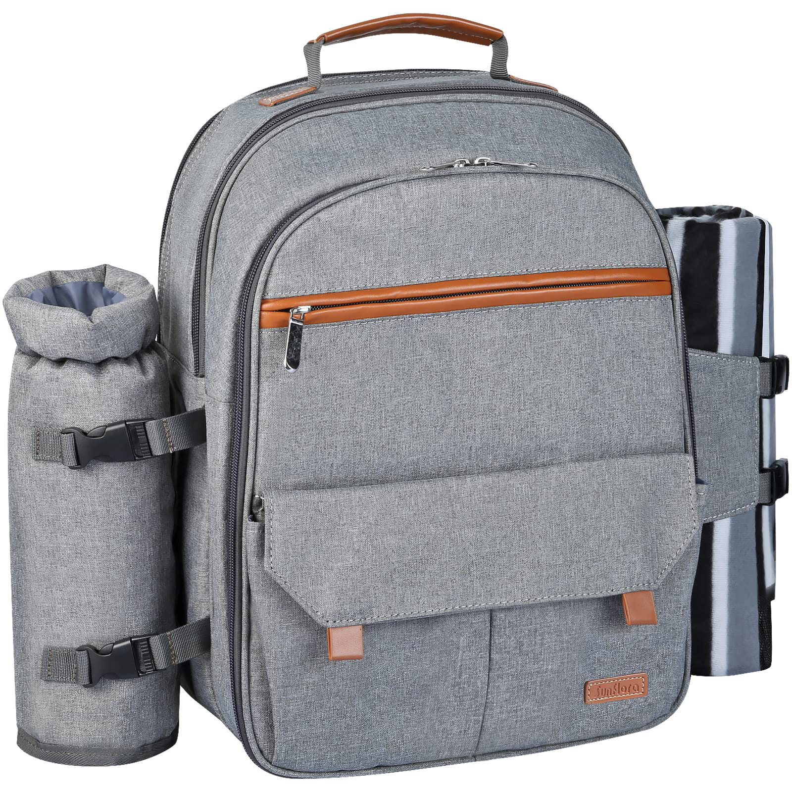 Fish hunter Insulated Picnic Backpack For 2 Person Bag With Cooler ...