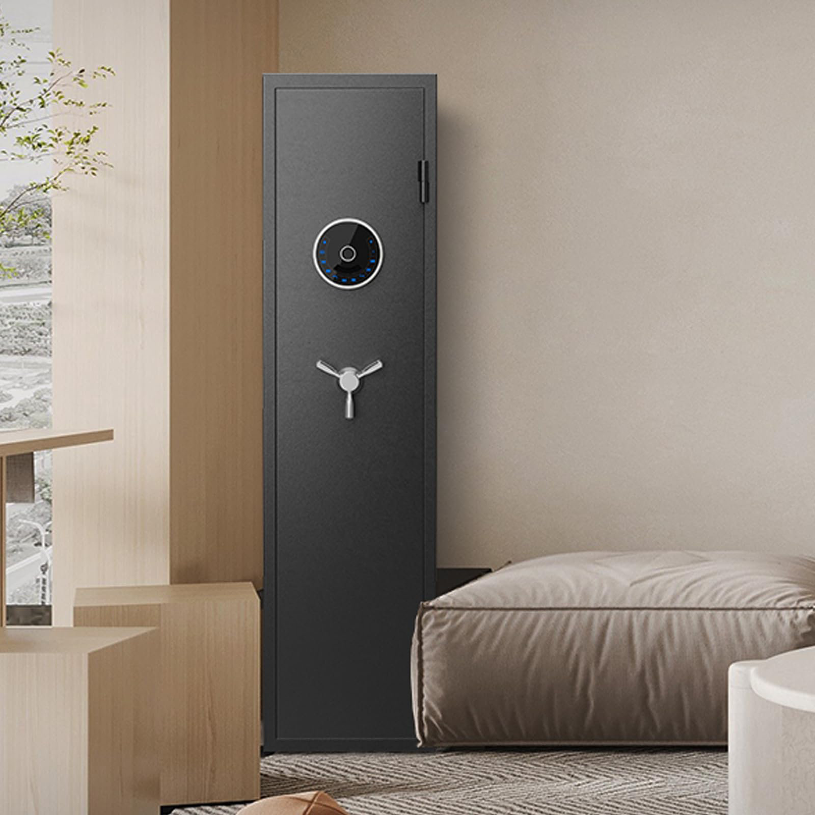 ZenithZest 4-6 Biometric Gun Safe, 54"heavy Duty Large Gun Cabinet For ...