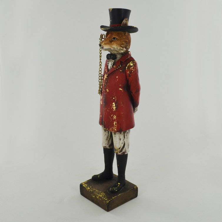 Happy Larry Hunting Fox Ironic Sculpture Dapper Animals Alayah Figurine ...