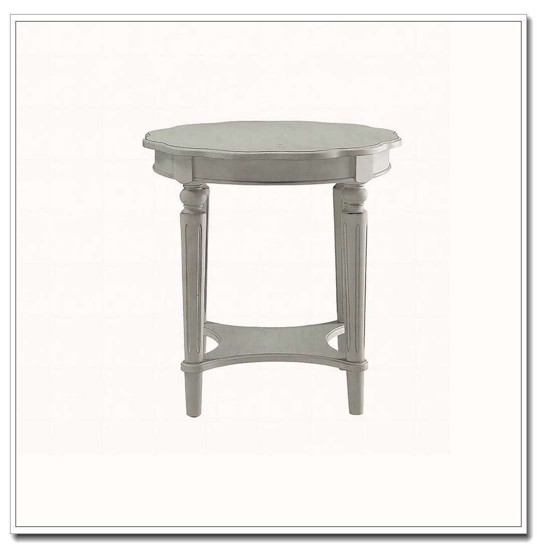 Mercer41 Antique Slate End Table with Bottom Shelf | Wayfair