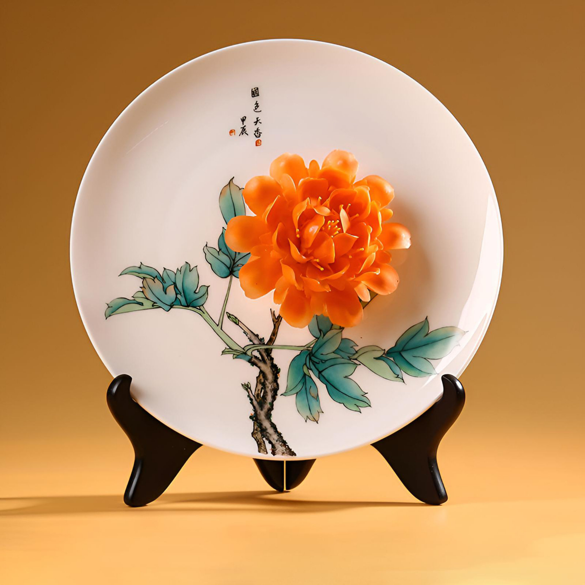 Infinity Handmade Peony Ceramic Tray - Sophisticated Home Ornament ...