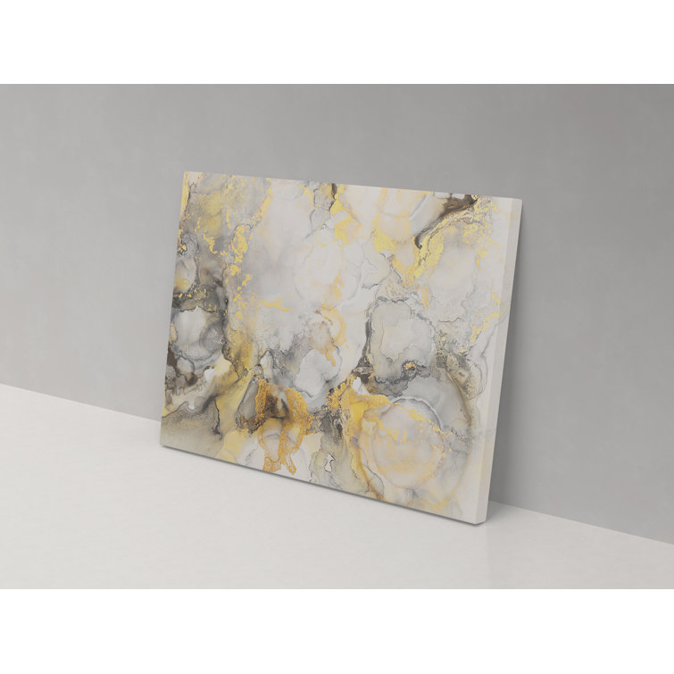 Ivy Bronx Golden Marble Canvas | Wayfair.co.uk