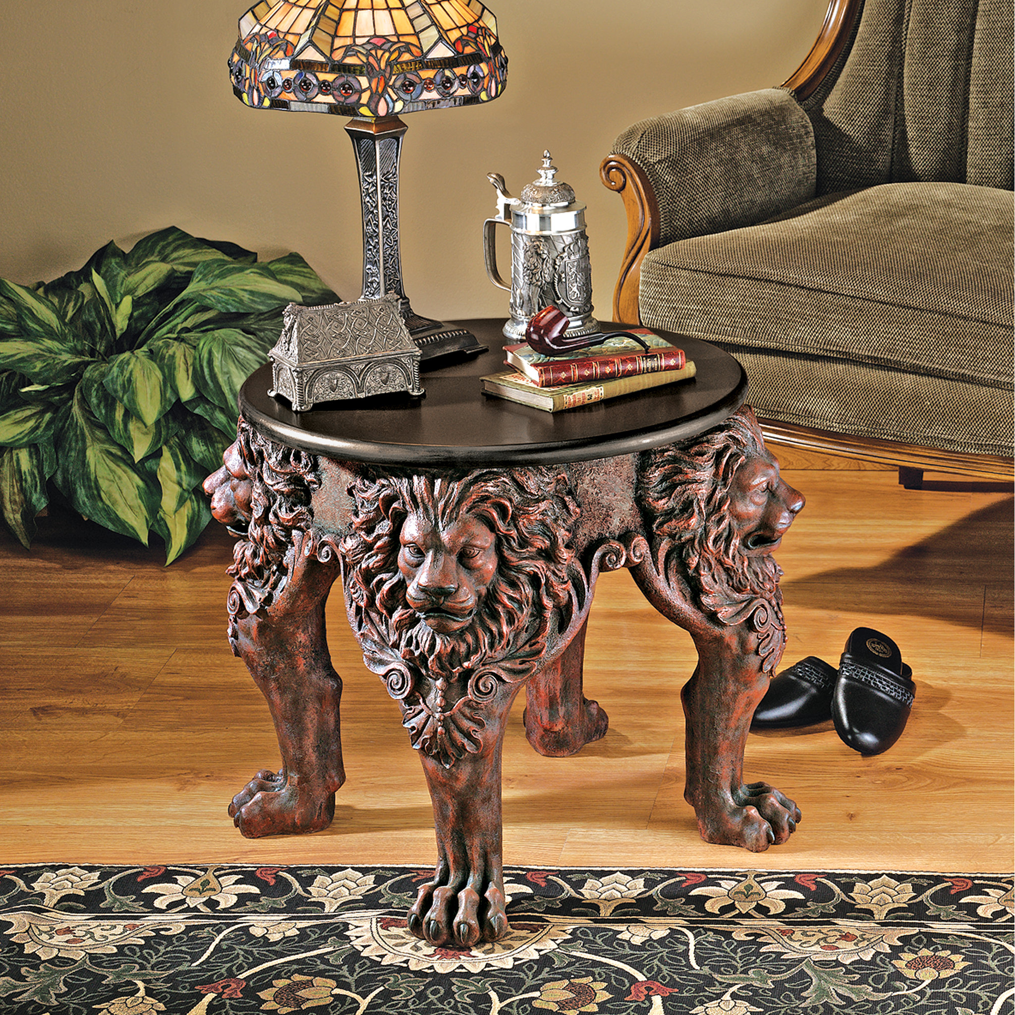 Lark Manor Cleon Lion Leg End Table & Reviews - Wayfair Canada