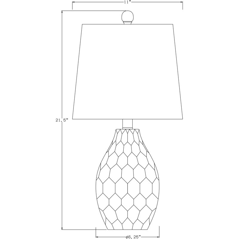 Wade Logan® Ariyana 21.5" White Table Lamp & Reviews | Wayfair