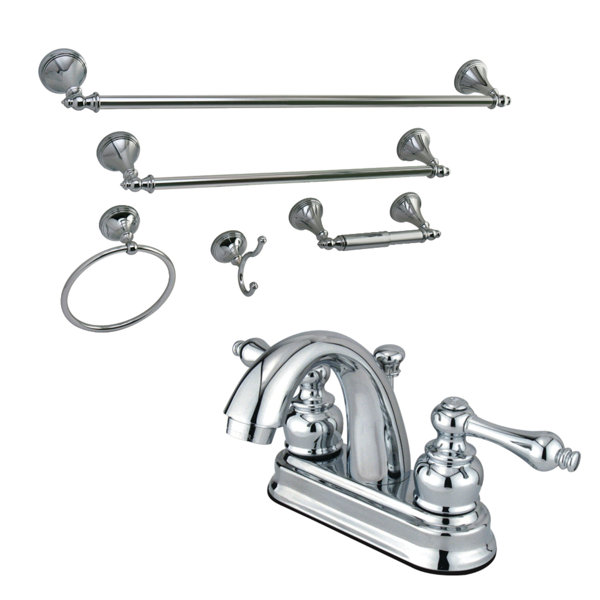 Kingston Brass Two-Handle 3-Hole Deck Mount 4" Centerset Bathroom ...