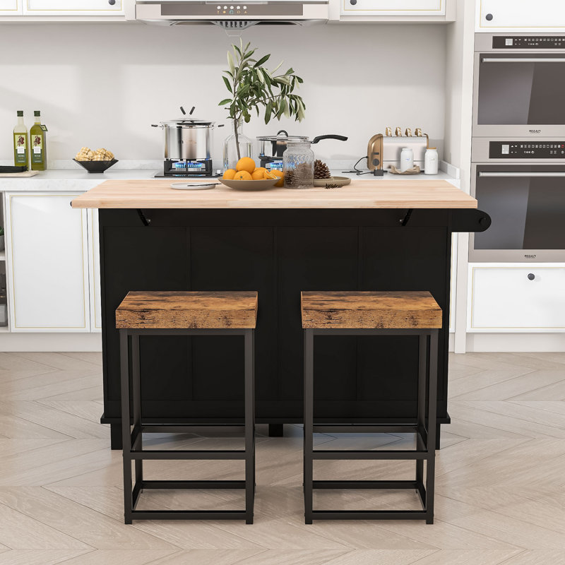 Red Barrel Studio® Rosauro Dining Table Set with Storage Cabinet, 4 ...