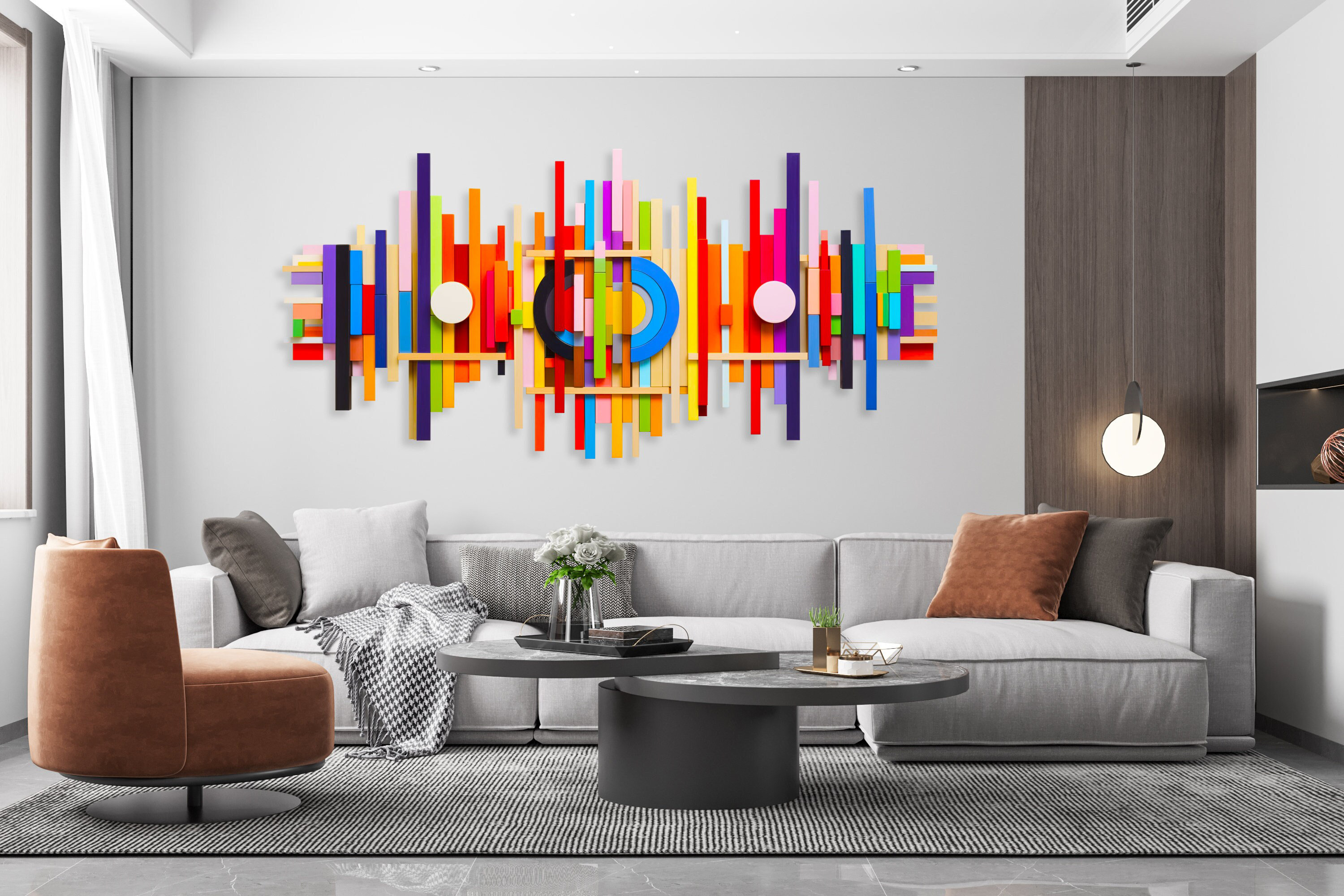 UniQstiQ Printed Acrylic Artworks USA MADE Linear Geometric Wall Art ...