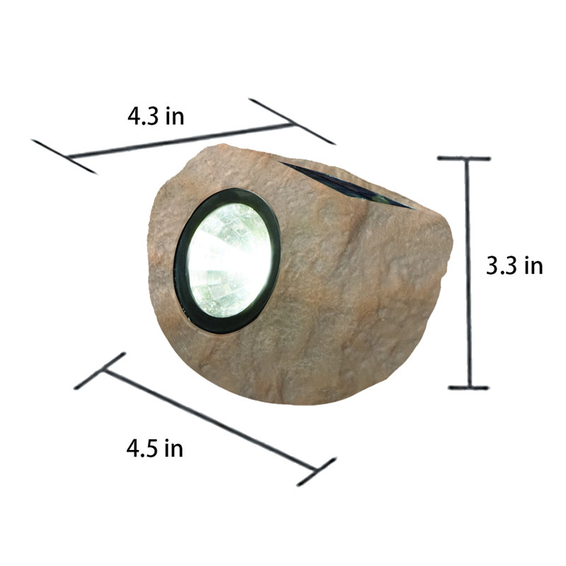 Deck Impressions Sandstone Solar Powered Integrated LED Rock Light ...