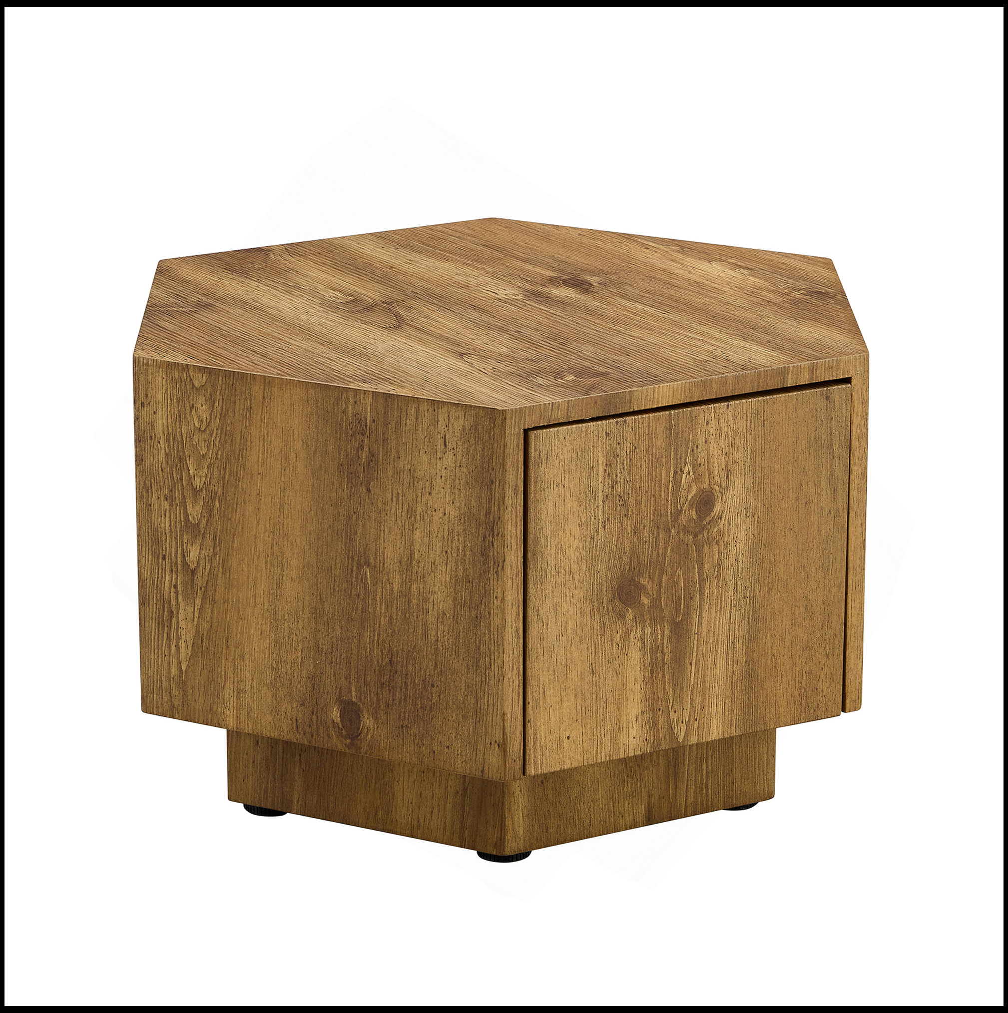 George Oliver Unique Hexagonal Coffee Table With Drawer And Quality ...