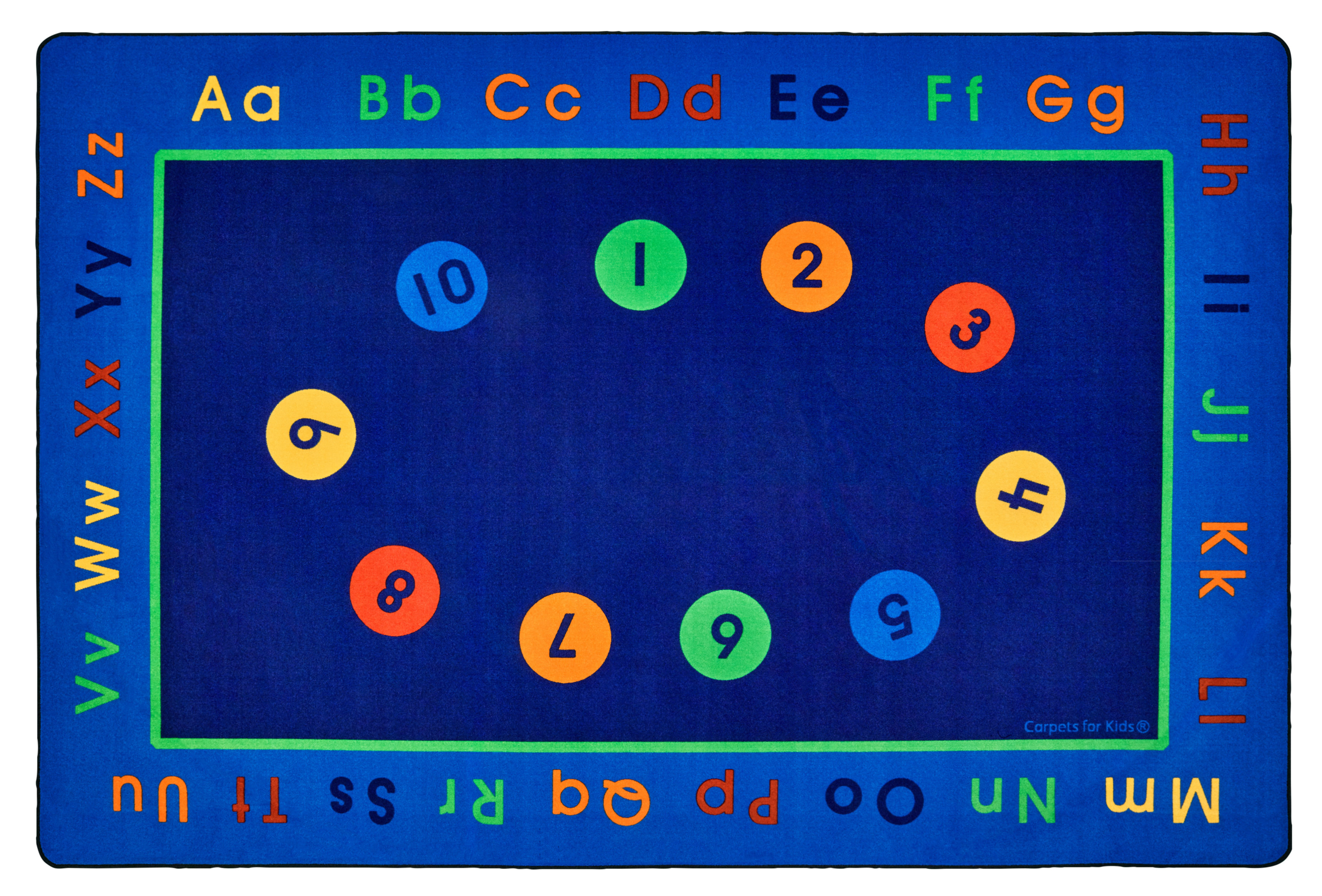 Carpets for Kids Basic Preschool Concepts Premium Tufted Blue Area ...