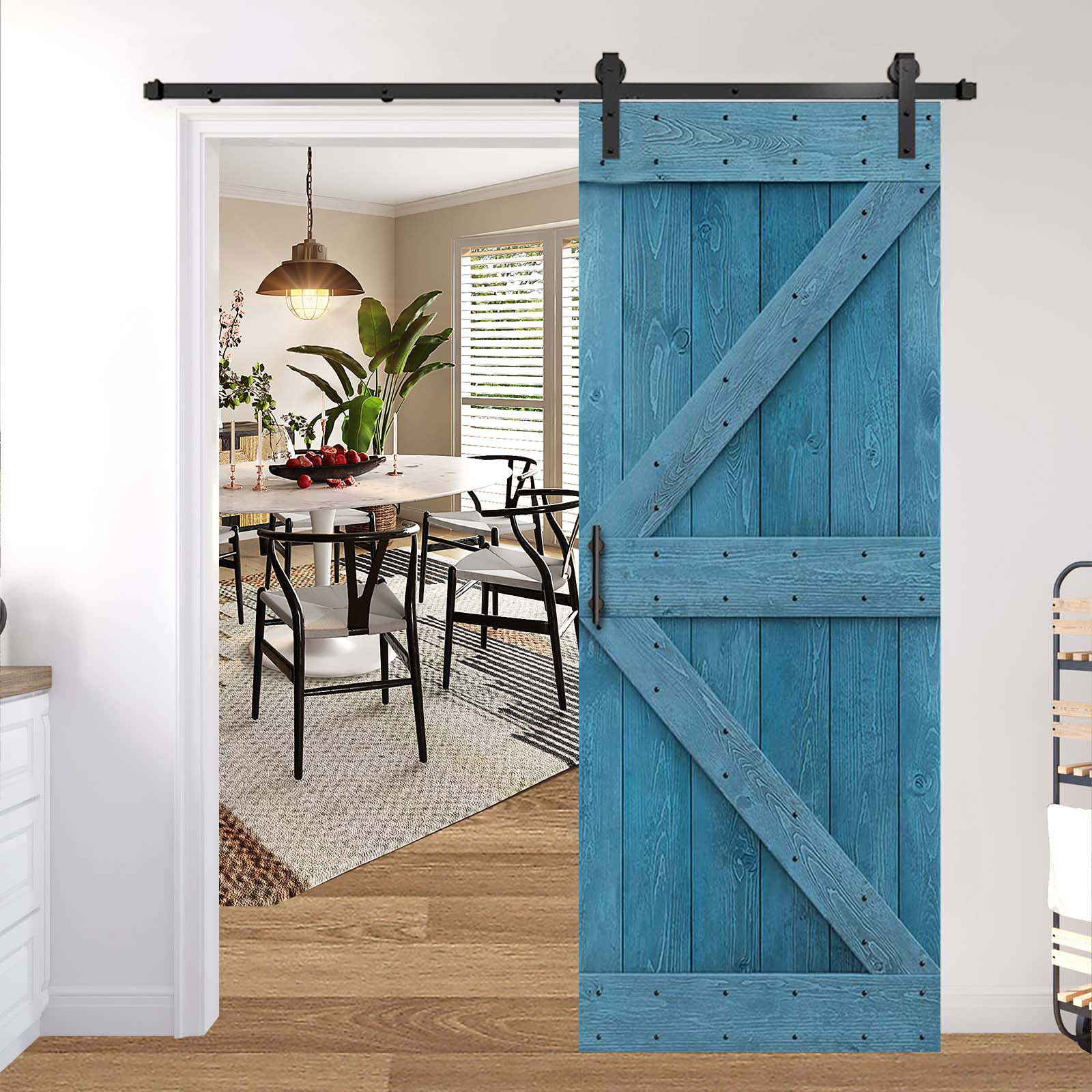 DOORMAKERS Pine Wood Sliding DIY Barn Door With Installation Hardware ...