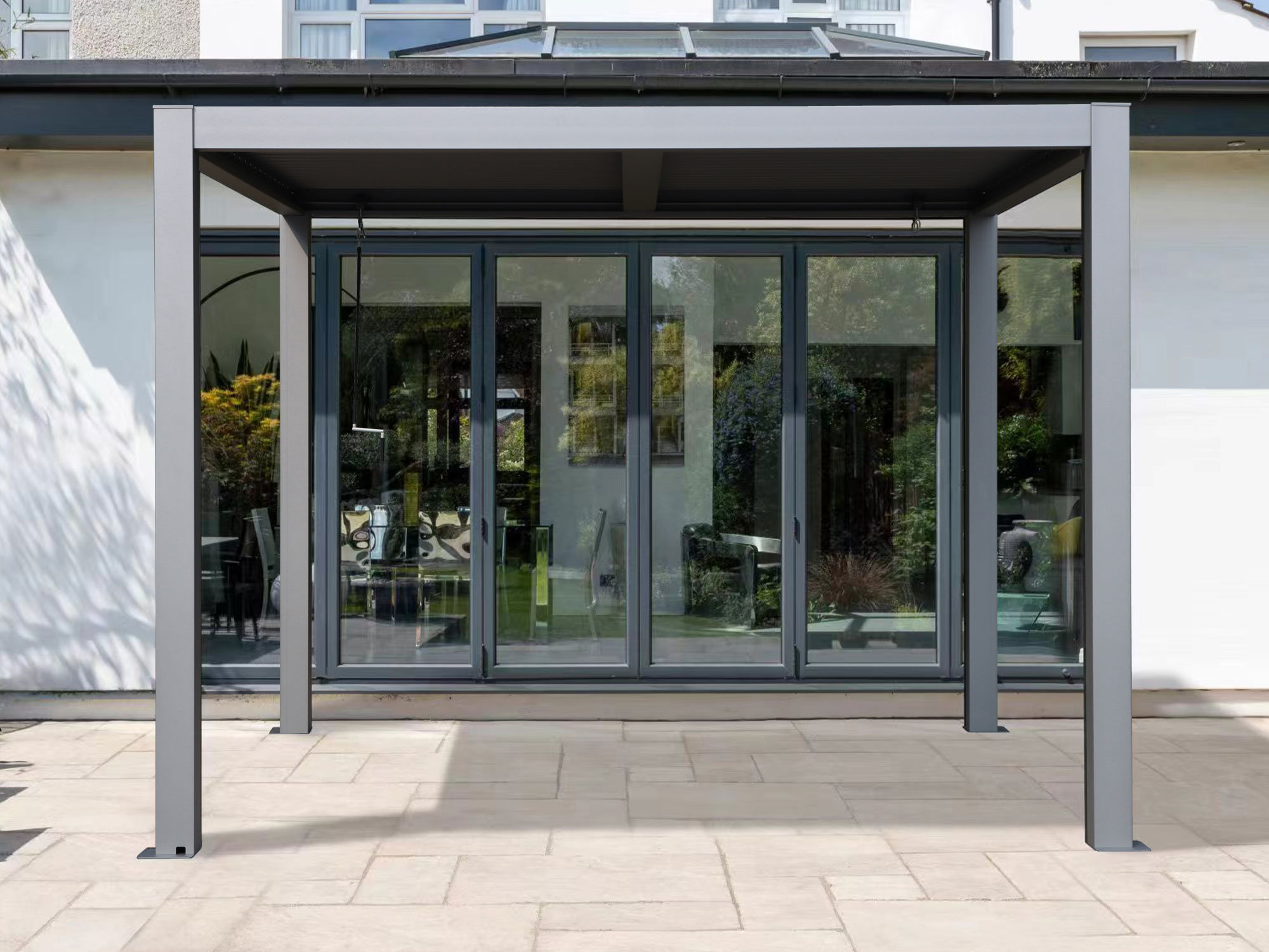 Gazebo Penguin Aluminum Pergola with Galvanized Steel Louvers | Wayfair
