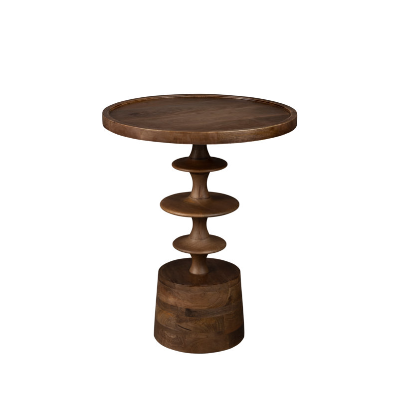 Dutchbone Solid Wood Pedestal End Table | Perigold