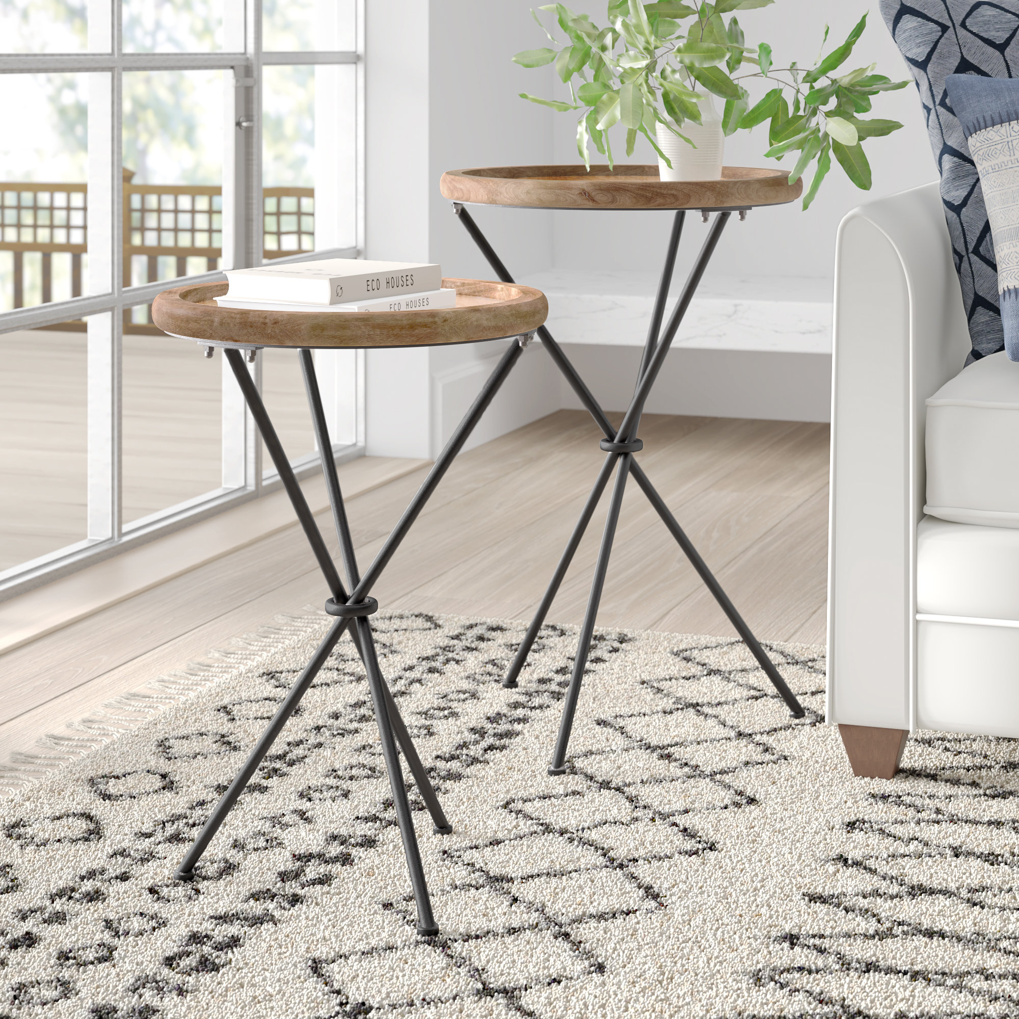 Mistana™ Cripe Tray Top Cross Legs Nesting Tables & Reviews - Wayfair ...