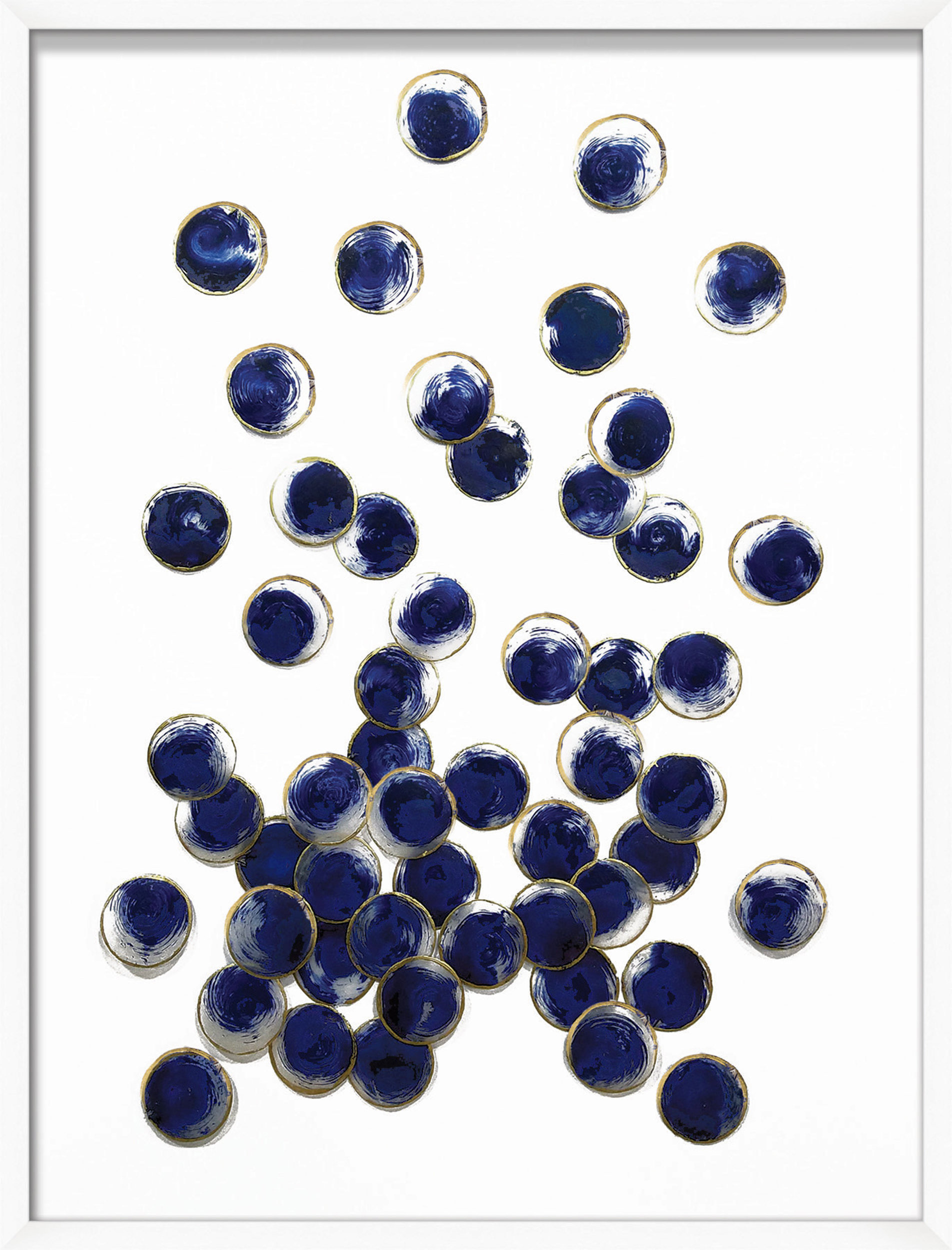 Wendover Art Group Large Indigo Spray 2 - Shadowbox Painting on Plastic ...