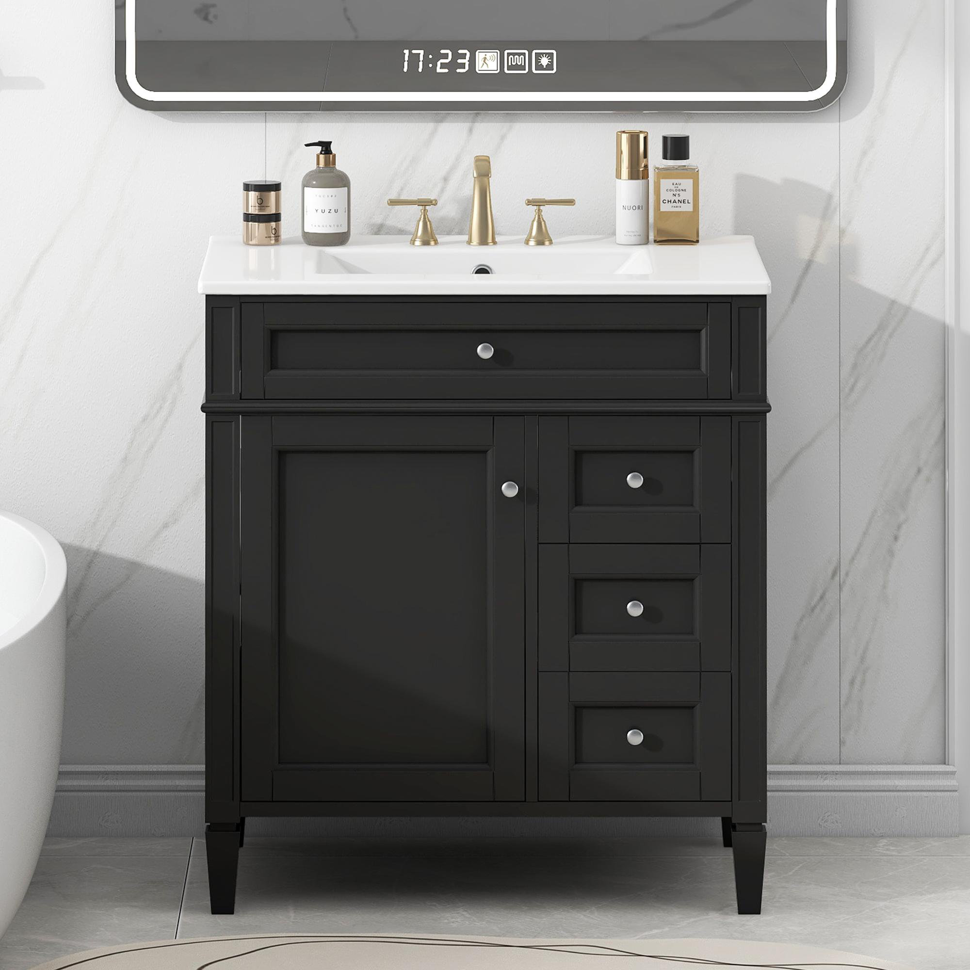 MINGT 30"Freestanding Bathroom Vanity with Ceramic Sink | Wayfair
