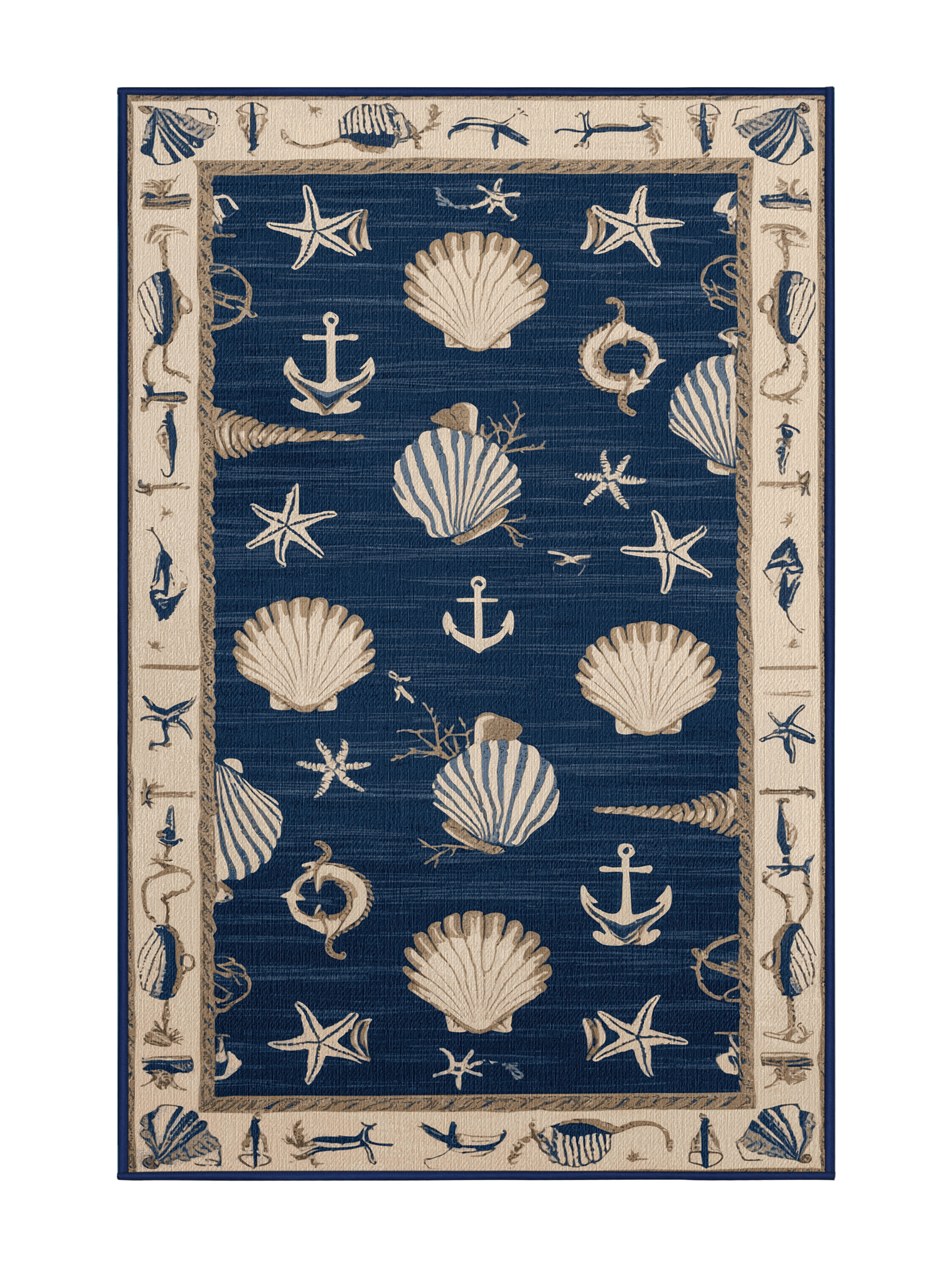 Wildon Home® Washable Beach Themes Nautical Area Rug | Wayfair