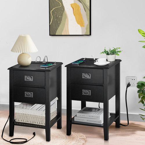 Trent Austin Design® Miramontes Nightstands with Charging Station USB ...