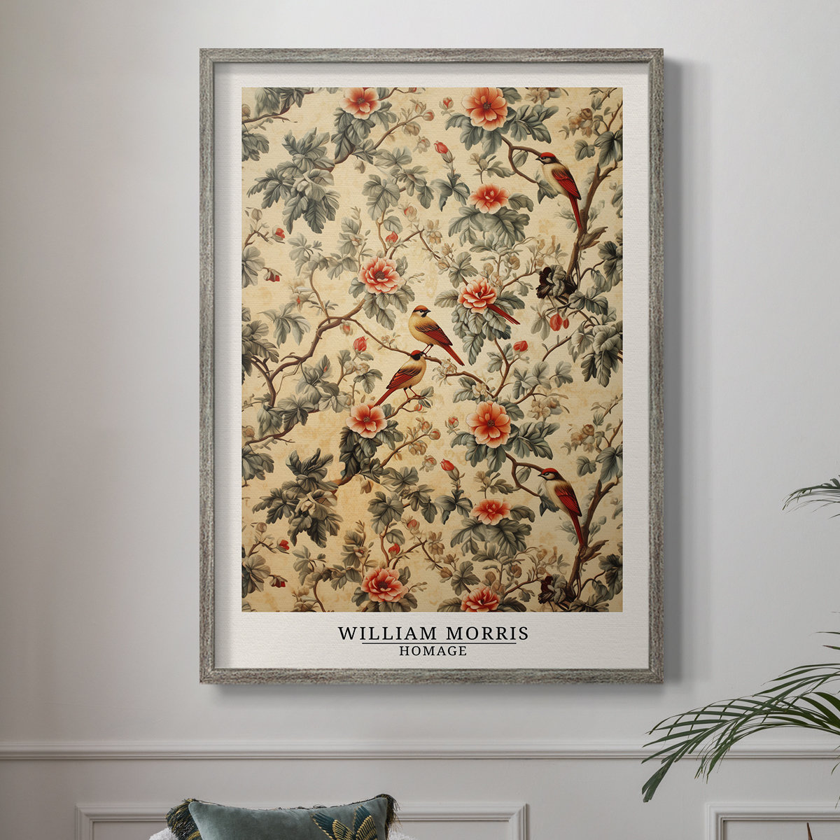 Darby Home Co WM MORRIS Series CCXXXIX Framed Print - Solid Wood | Wayfair