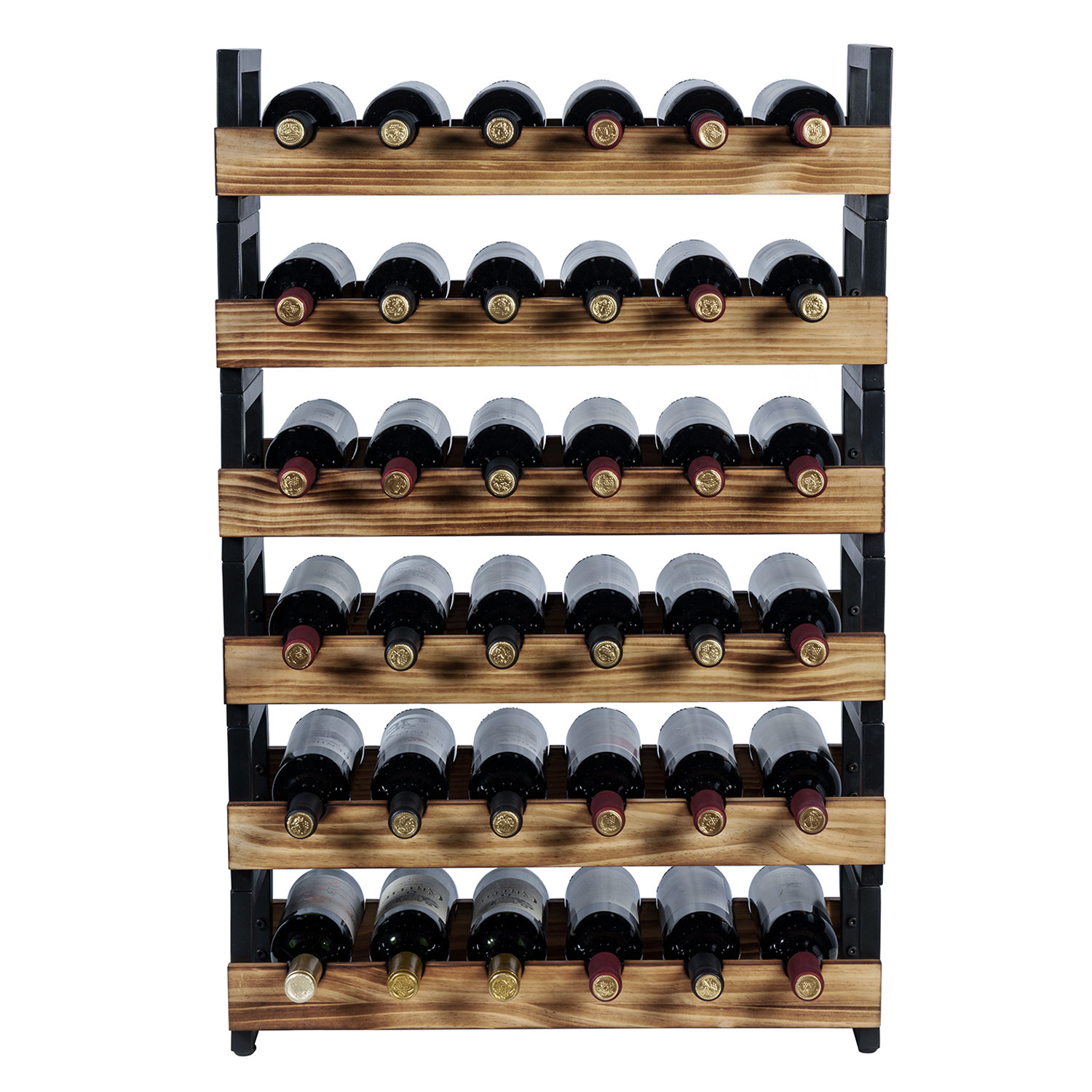 17 Stories Alex-James 36 Bottle 6 Tier Floor Wine Storage Rack | Wayfair