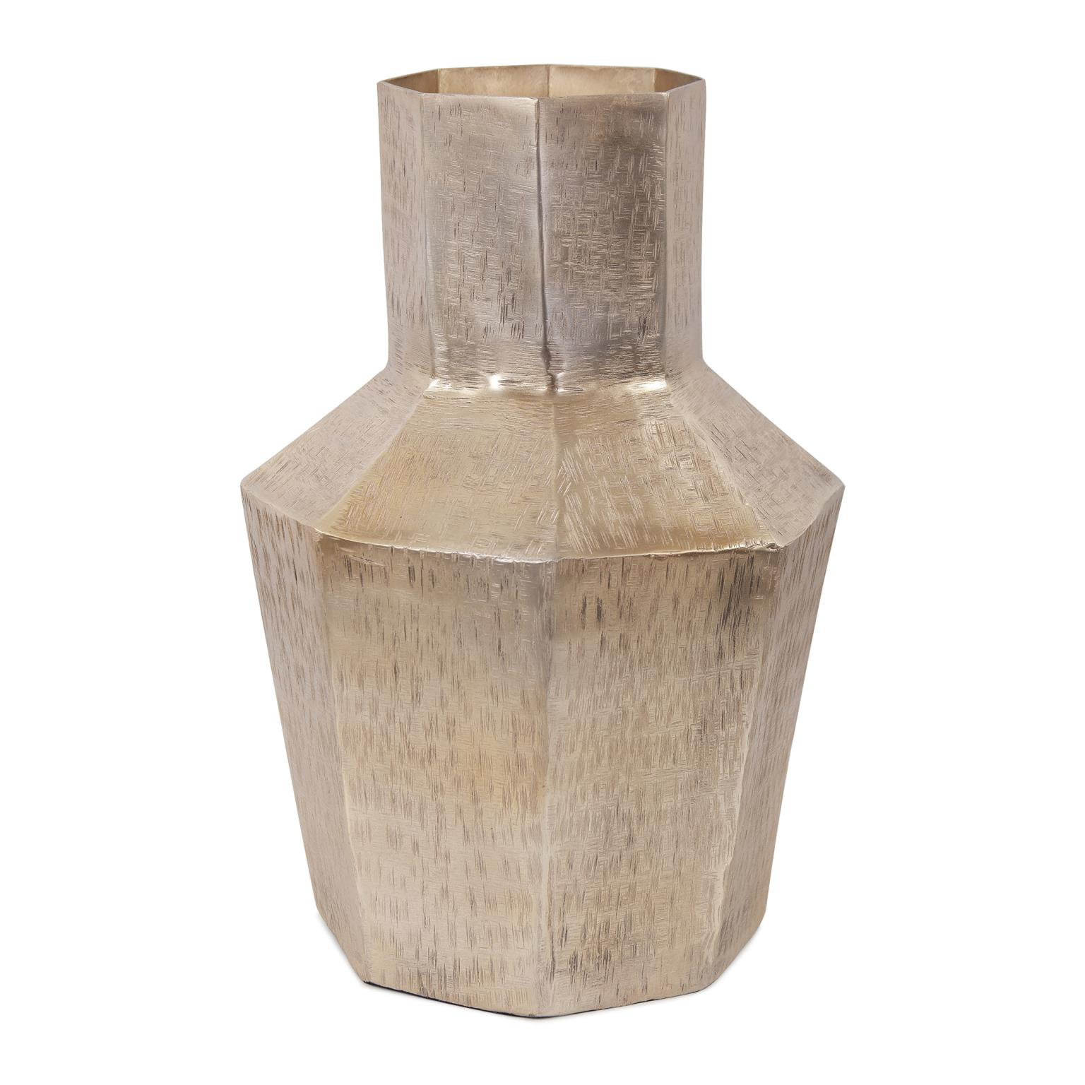 Mercer41 Etched Crossways Faceted Vase | Wayfair