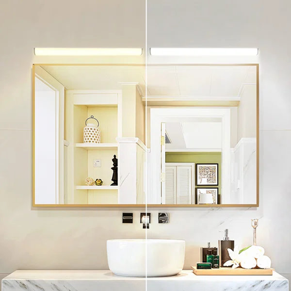 Lepotec 3Colors Bathroom Vanity Lighting, 64LED with 10 Levels Plug-in ...