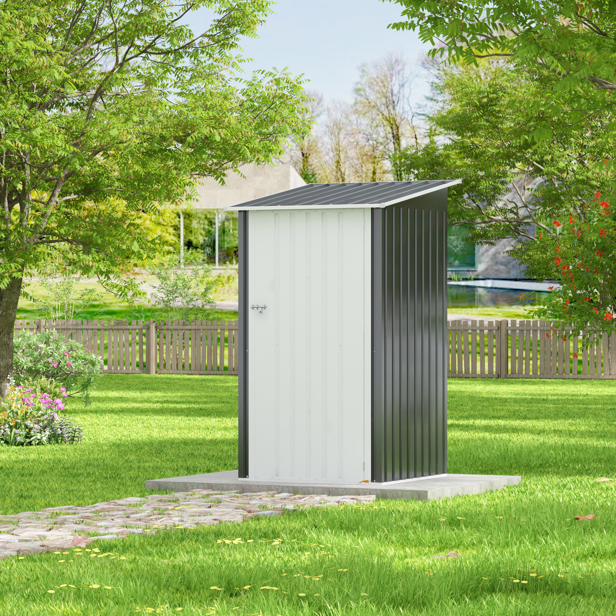 Jaxpety 3X3 FT, 4X9 FT Outdoor Metal Storage Shed , Utility and Tool ...