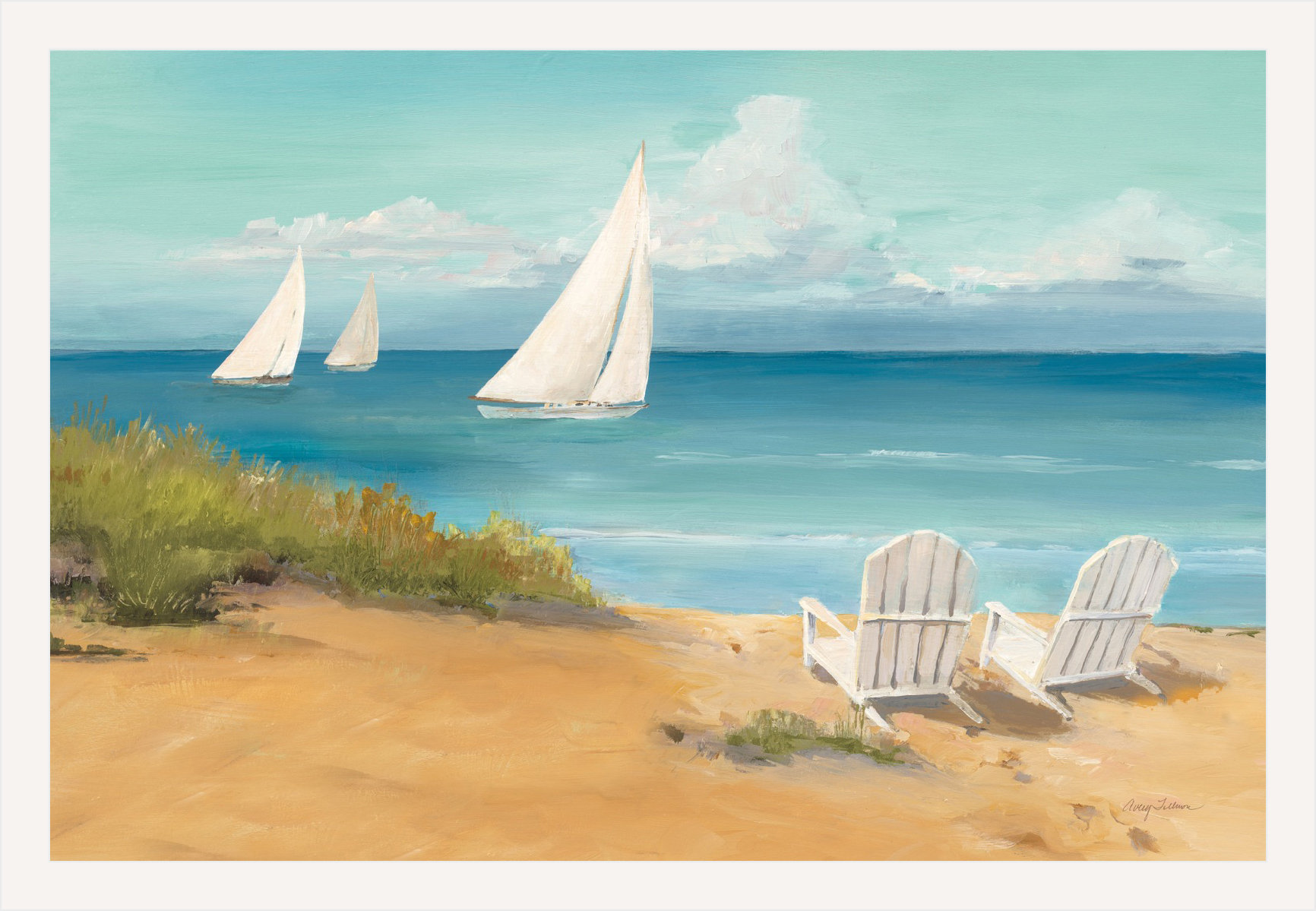 Ebern Designs Setting Sail Light Framed On Poster Paper Print | Wayfair