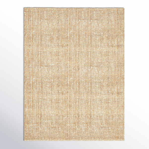 Birch Lane™ Vesper Quintana Hand-Knotted Jute/Sisal White/Tan Area Rug ...