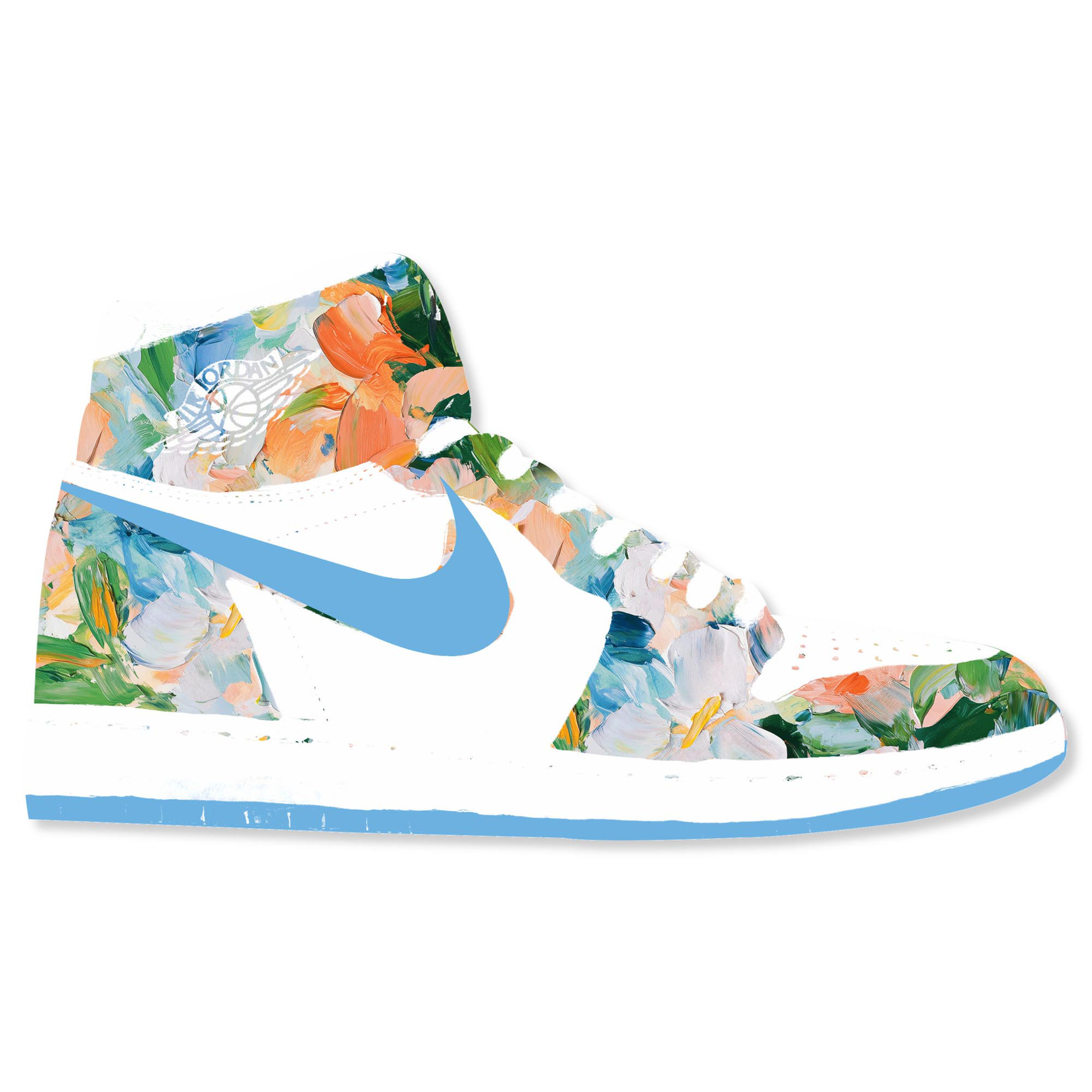 Notori Art Floral Sneaker Shape Die-Cut Acrylic Wall Art, 1 Panel, 19 x ...