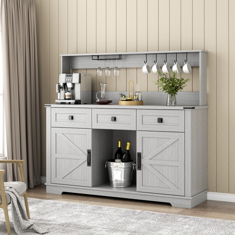 Gracie Oaks Shelli 47'' Sideboard with hutch and drawers & Reviews ...