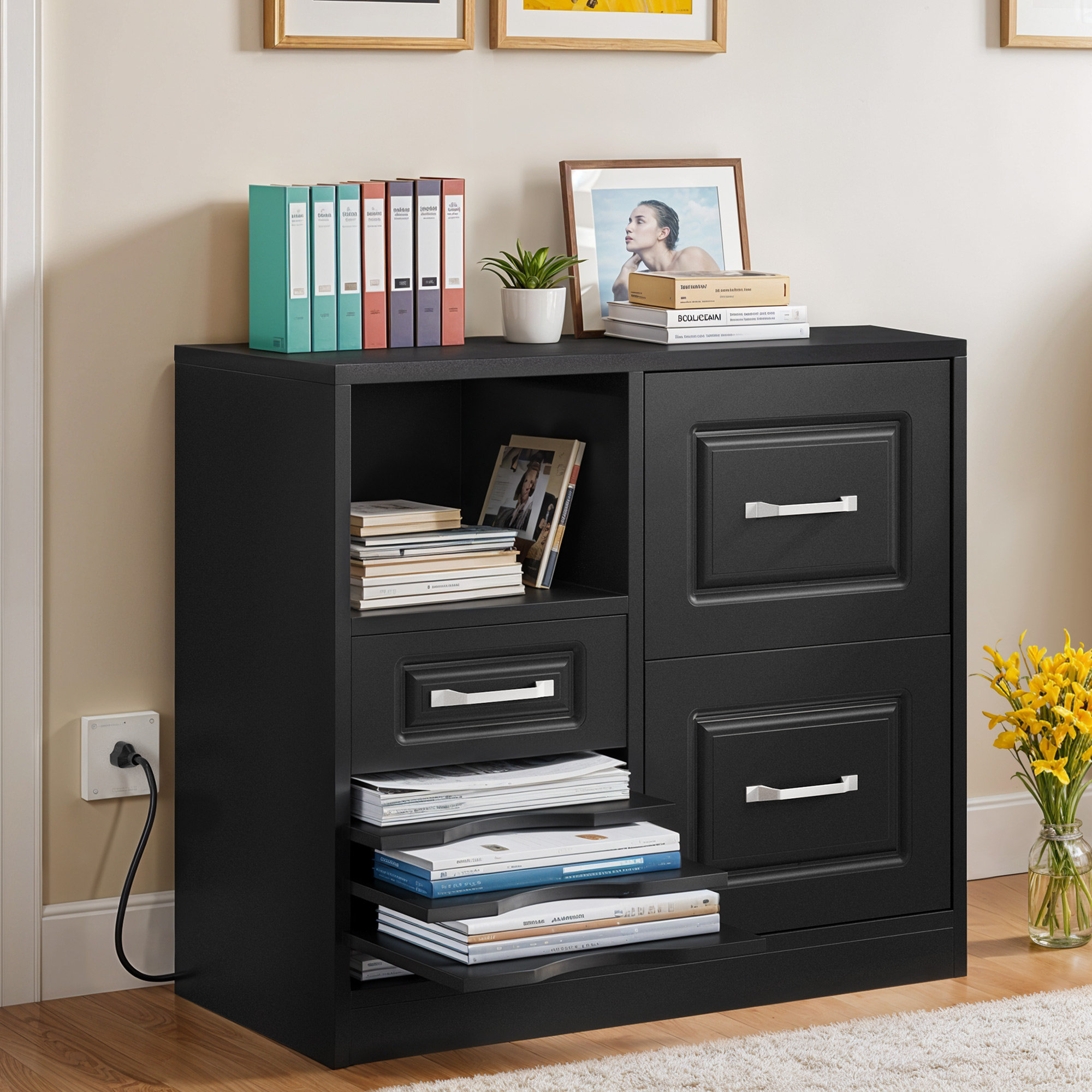 Lark Manor Bunkley 33.5'' Wide 3 -Drawer File Cabinet - Wayfair Canada