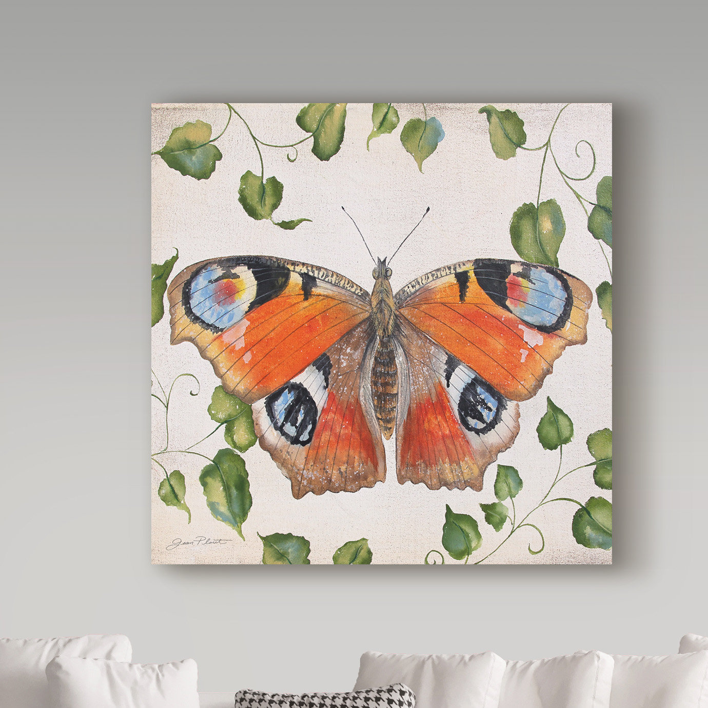 August Grove 'Orange Dream Butterfly 1' Print on Wrapped Canvas ...