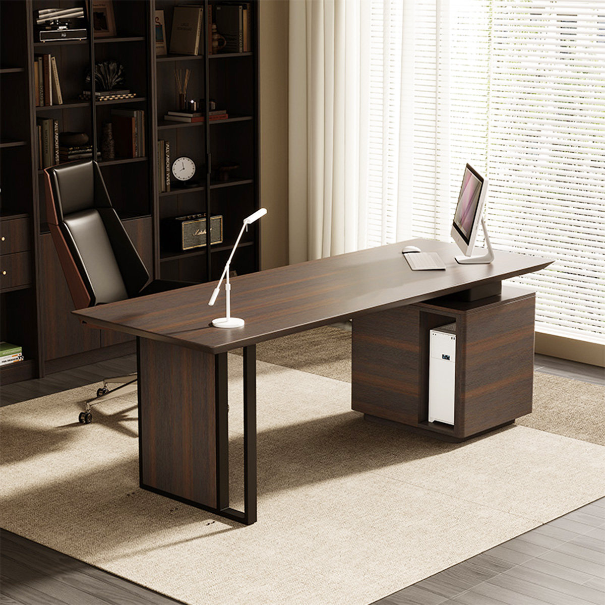 Rite Treasure Brown Rectangular Solid + Manufactured Wood desks | Wayfair