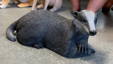 Wildon Home® Billal Badger Laying Life Size Statue | Wayfair