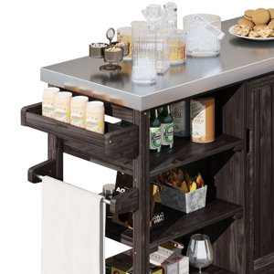Latitude Run® Bar Carts With Wheels | Wayfair