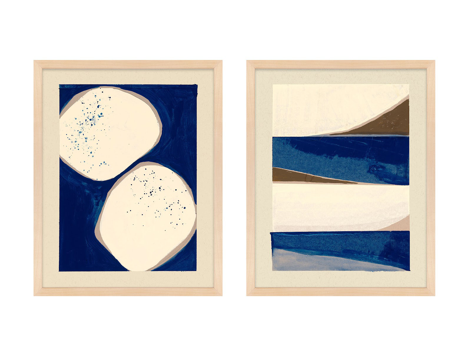 George Oliver Strata Set Of 2 By Andrea Stokes - Framed Wall Art | Wayfair