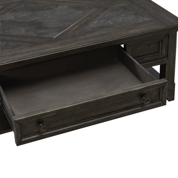 Wade Logan® Bronzavia Rectangular Cocktail Table w/ Casters - Wayfair ...