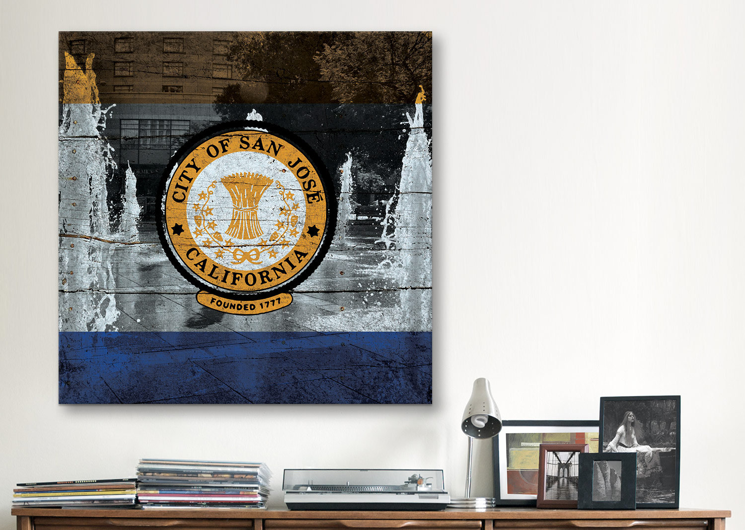 Winston Porter Flags San Jose Plaza de Cesar Chavez - Graphic Art Print ...