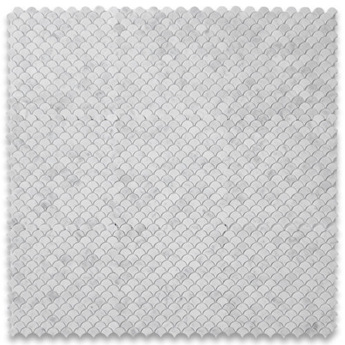 Fish Scale Floor Tiles & Wall Tiles You'll Love | Wayfair