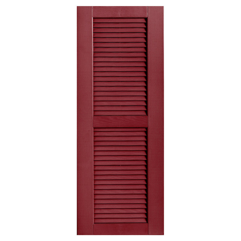 Alpha Shutters Straight Top Open Louver Shutters Pair & Reviews | Wayfair