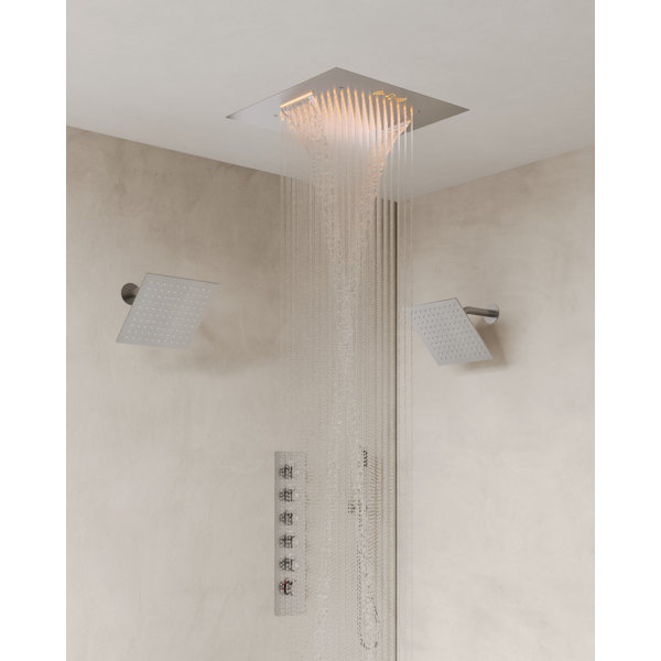 EVERSTEIN LED Thermostatic Shower Faucet 20" High-Pressure Triple ...