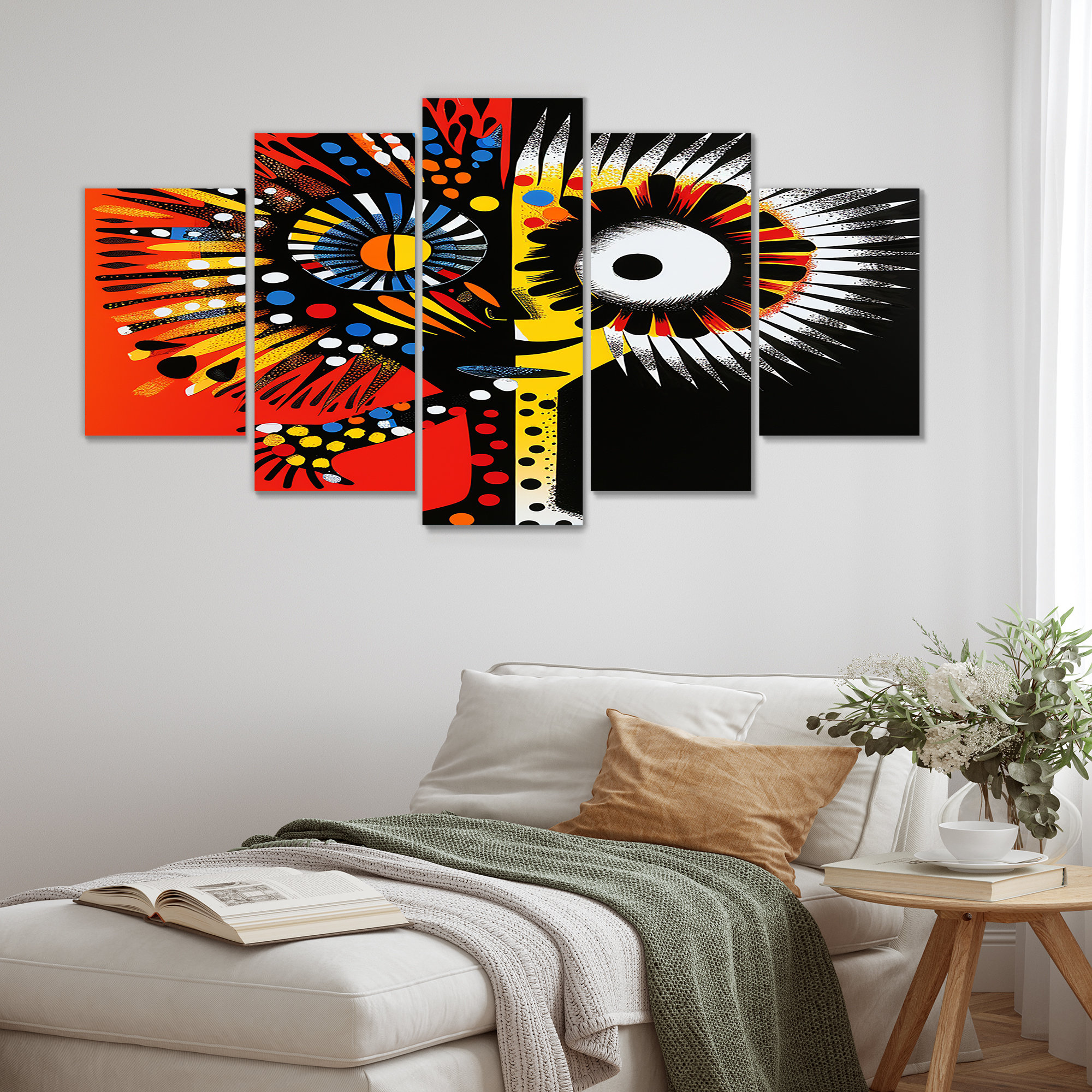 Trinx Fantasy Portrait Happy Sad - Abstract Portraits Wall Art Set 5 ...