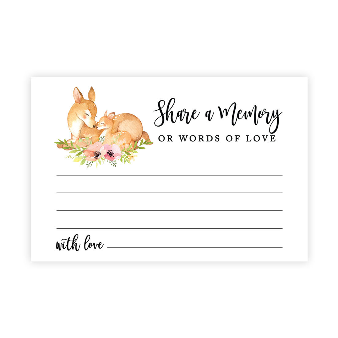 Koyal Wholesale Share A Memory Cards, Woodland Deers 4" X 6" Cards For ...