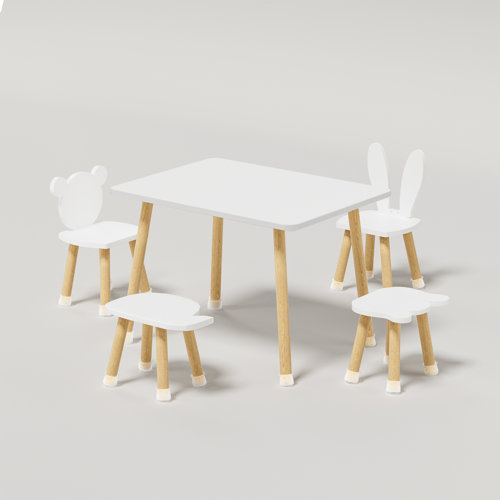 Zoomie Kids Albrey Kids 5 Piece Play or Activity Table and Chair Set ...