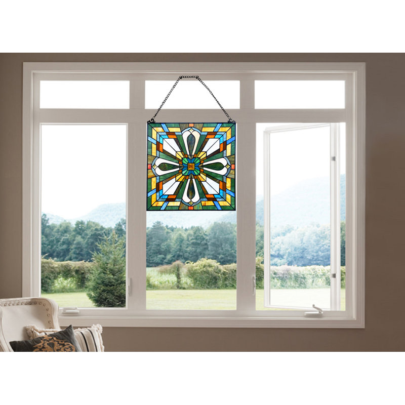 Langley Street® Archie Stained Glass Window Panel | Wayfair